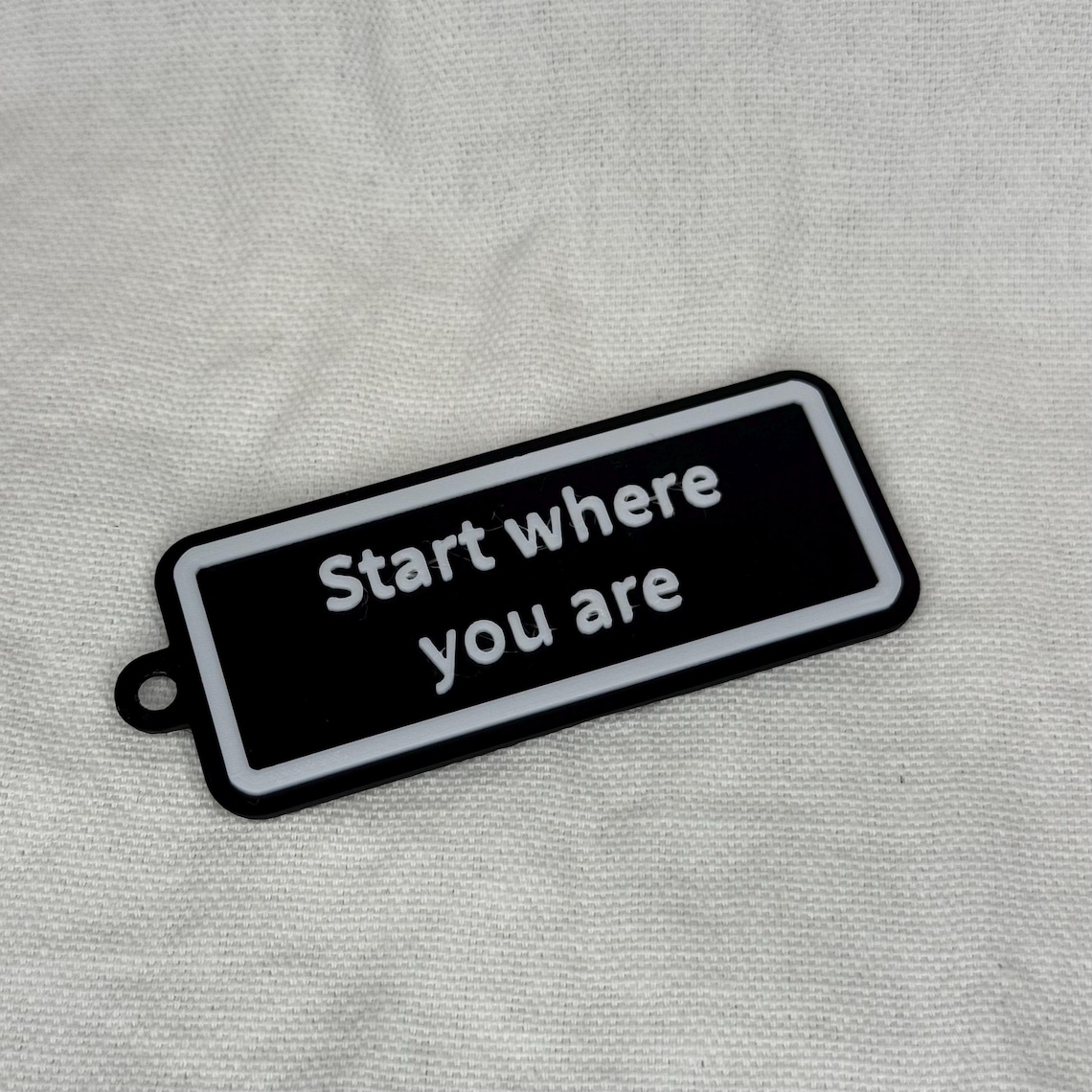 Start Where You Are 3d-printed Motivational Keychain Inspirational Gift ...