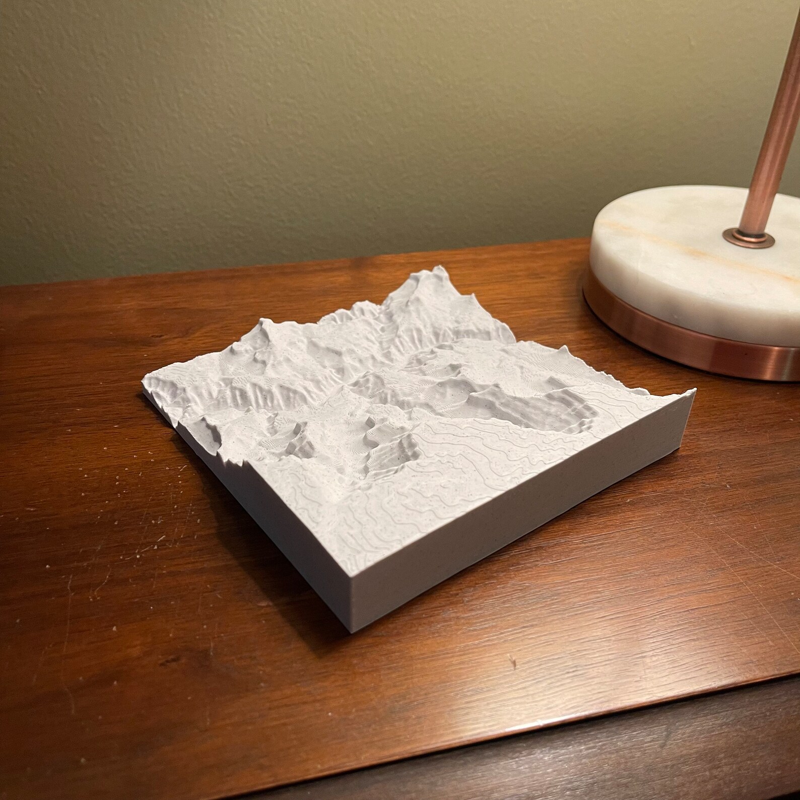 Grand Canyon Topographic Map Sculpture 3D Printed Tabletop Decor for ...