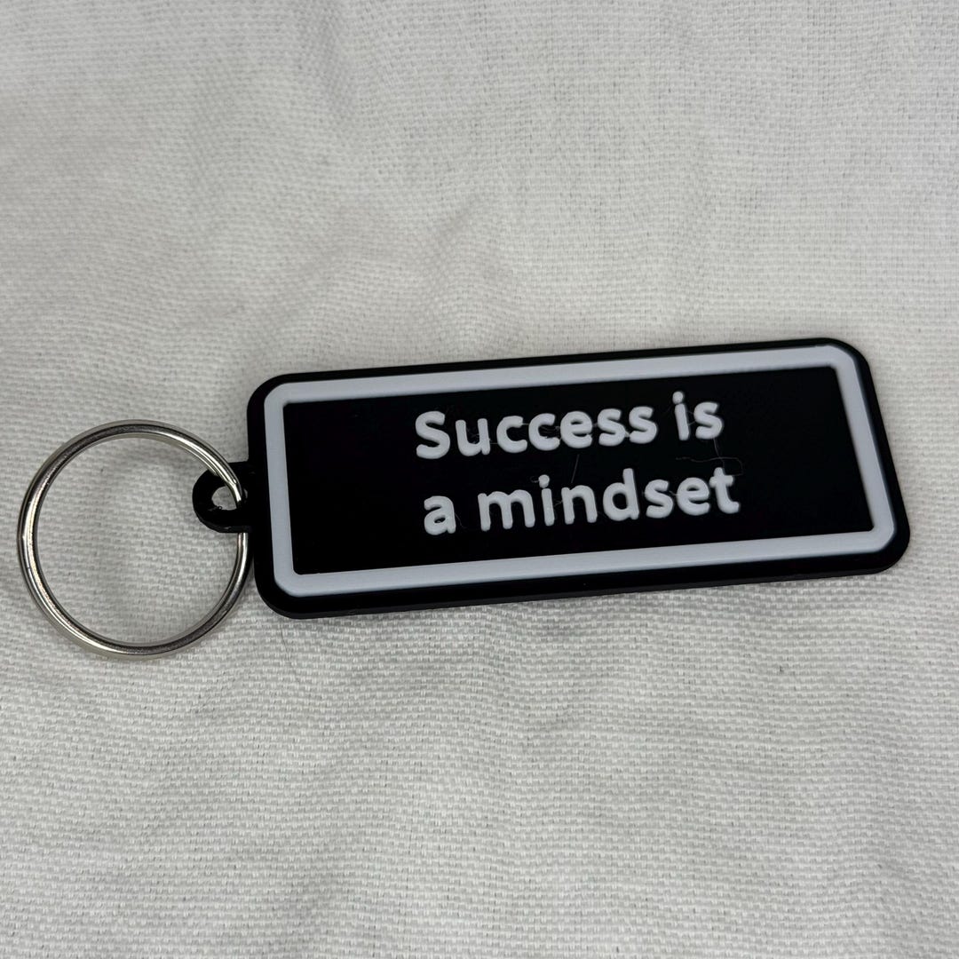 Success is a Mindset 3d-printed Motivational Keychain Inspirational ...