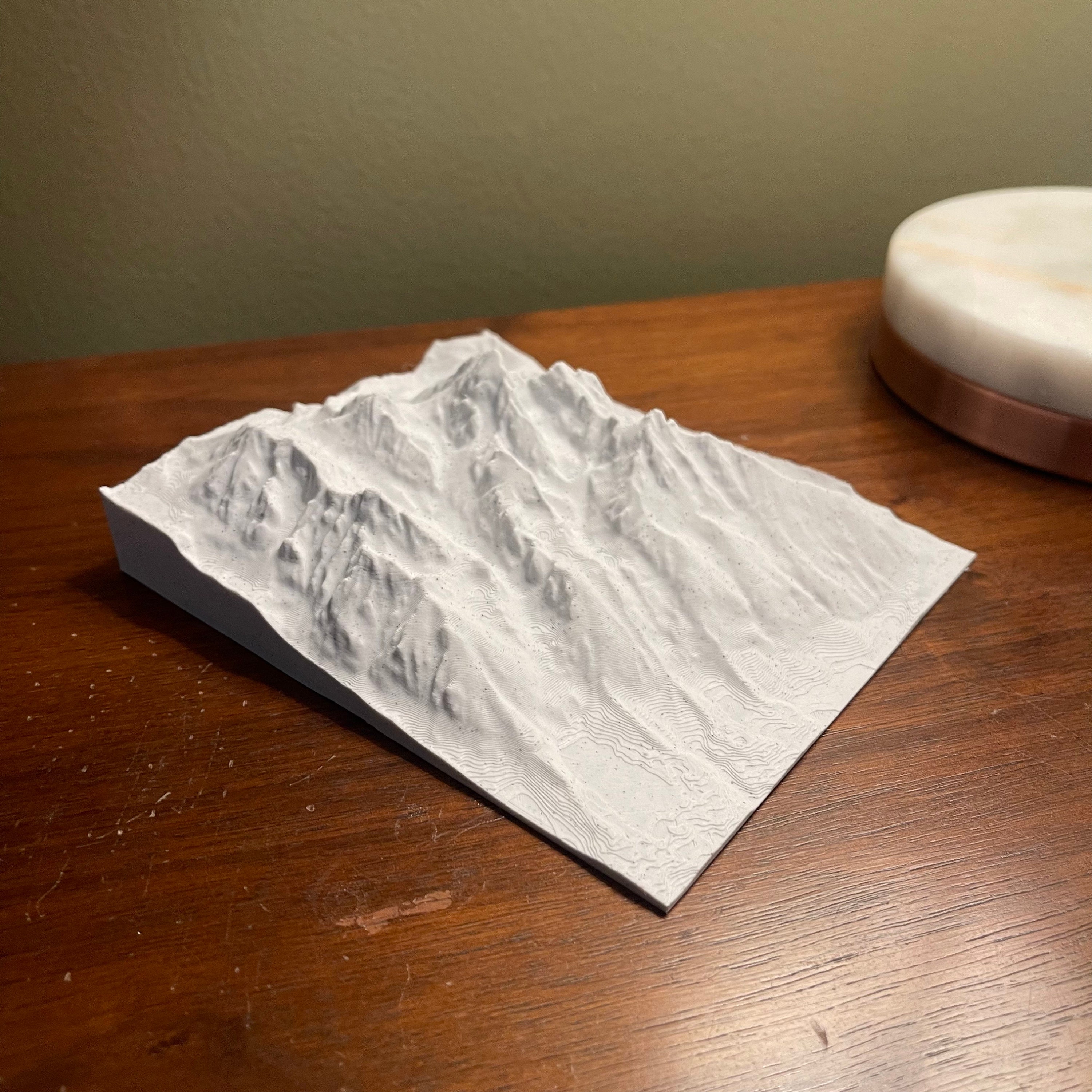 Grand Tetons Topographic 3D Model - PLA Print in Light Gray Stone or ...