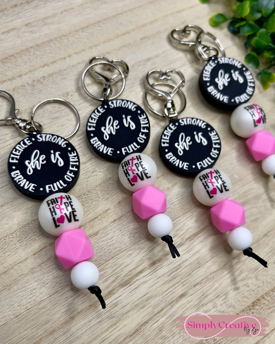 Breast Cancer Awareness Keychain, Pink Ribbon Key Chain, Think Pink ...