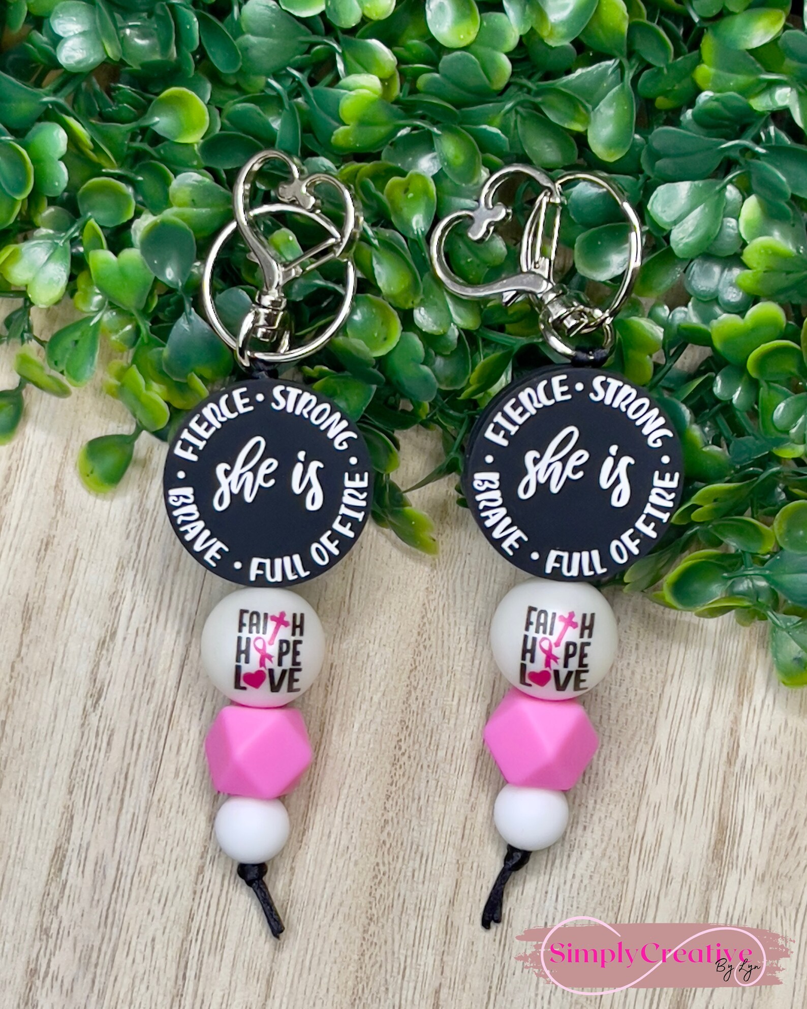 Breast Cancer Awareness Keychain, Pink Ribbon Key Chain, Think Pink ...