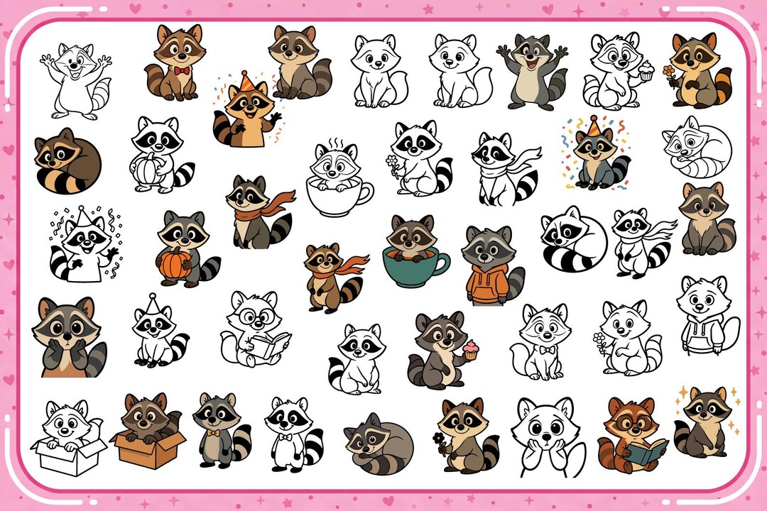 Raccoon SVG Bundle, Layered Svg, Cricut, Cut File, Cute Raccoon Svg ...