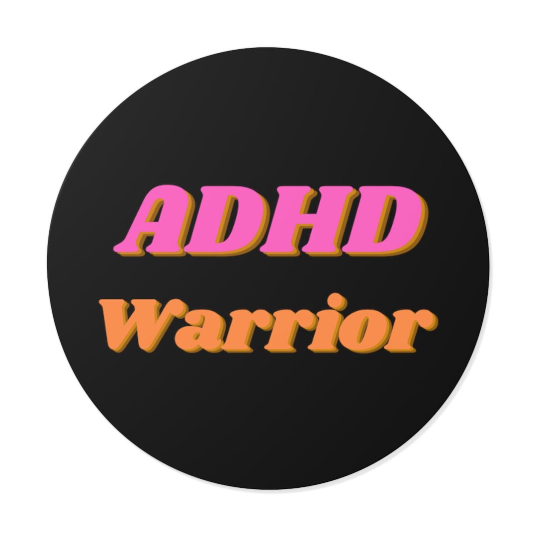 ADHD Warrior Vinyl Sticker, Mental Health Awareness, Laptop Decal ...