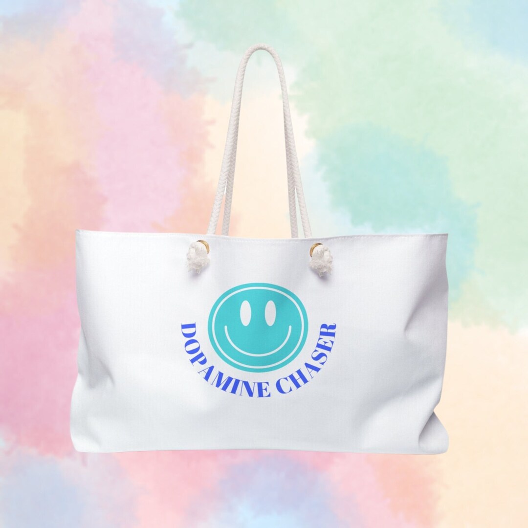 Smiley Face Dopamine Tote Bag, ADHD Awareness, Dopamine Chaser Bag ...