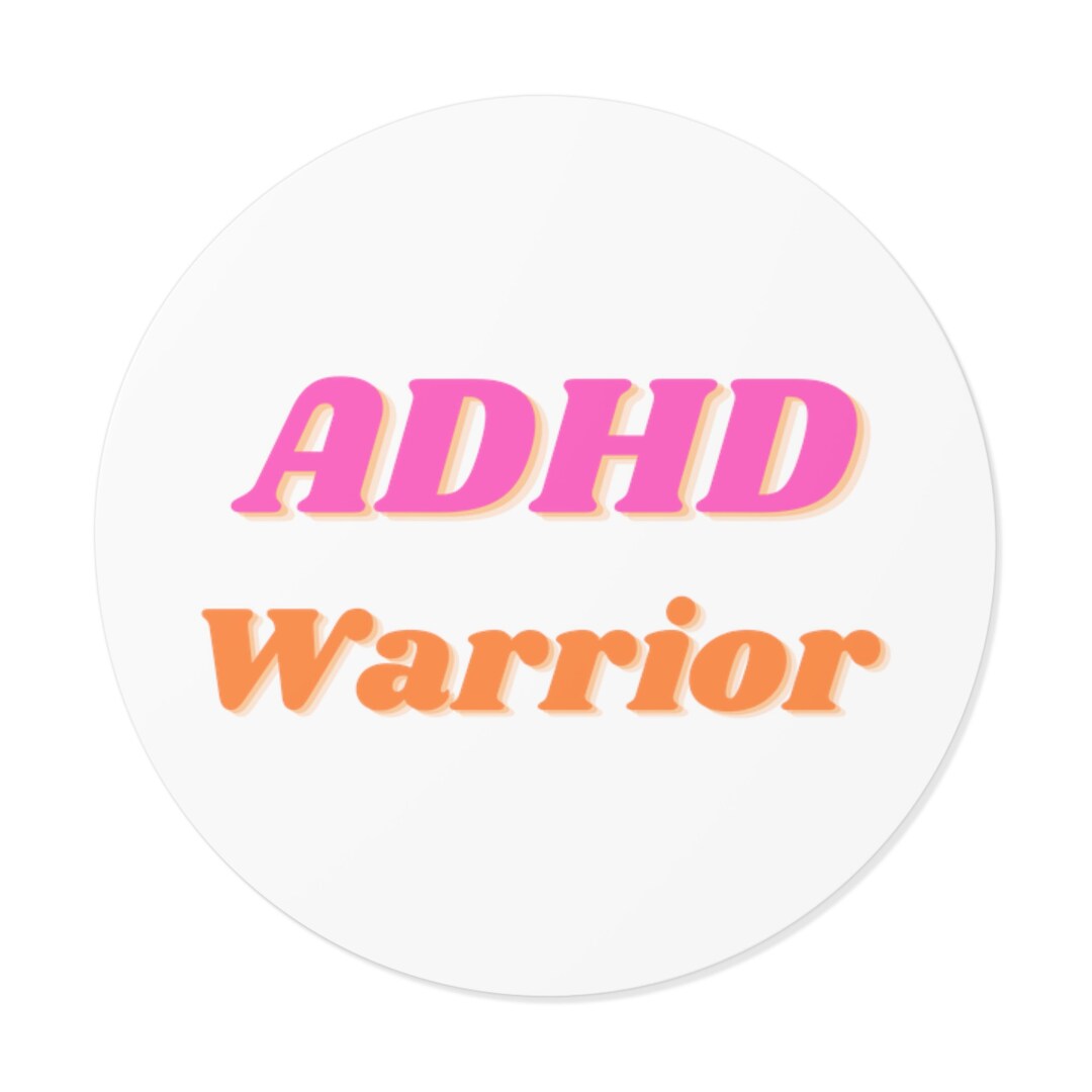 ADHD Warrior Vinyl Sticker, Neurodiversity Awareness, Laptop Decal ...