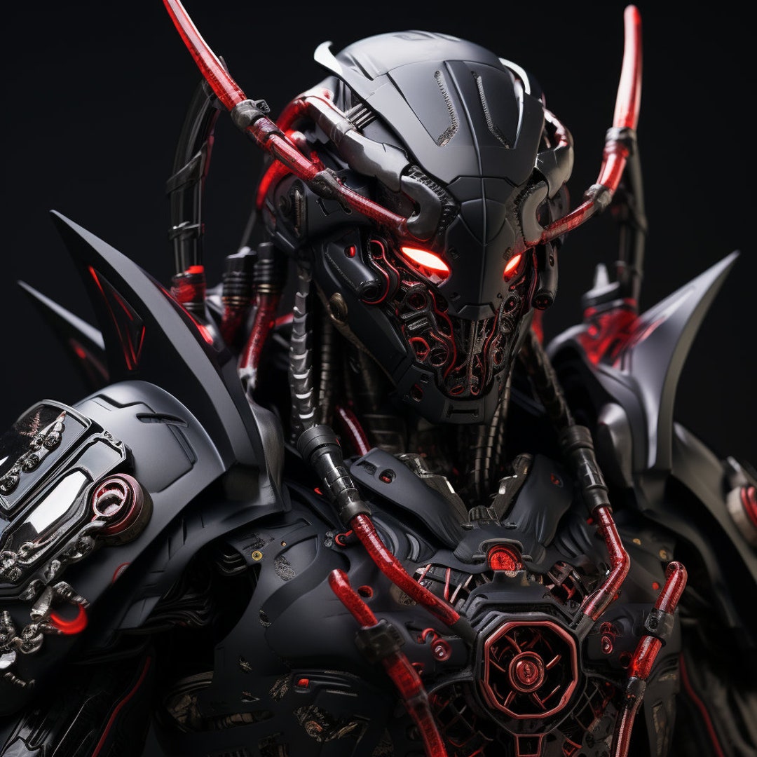 Cyber Samurai Black 4 Images - Etsy