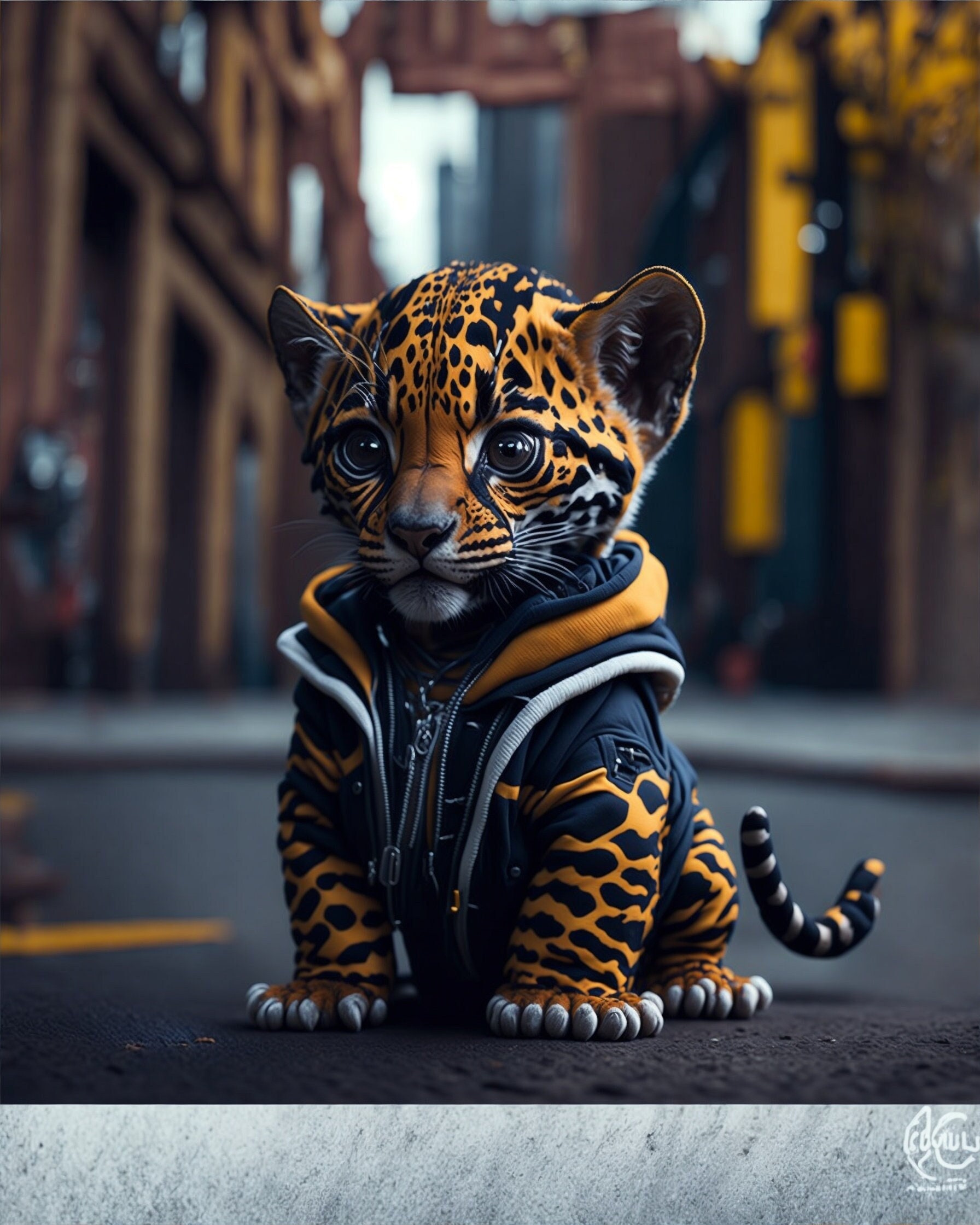 Baby Jaguar A Cute Kawaii Tiny Hyper Realistic Baby Jaguar Digital - Etsy