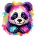 Panda Sticker Design Woopme Cute Panda Vector Colorful - Etsy