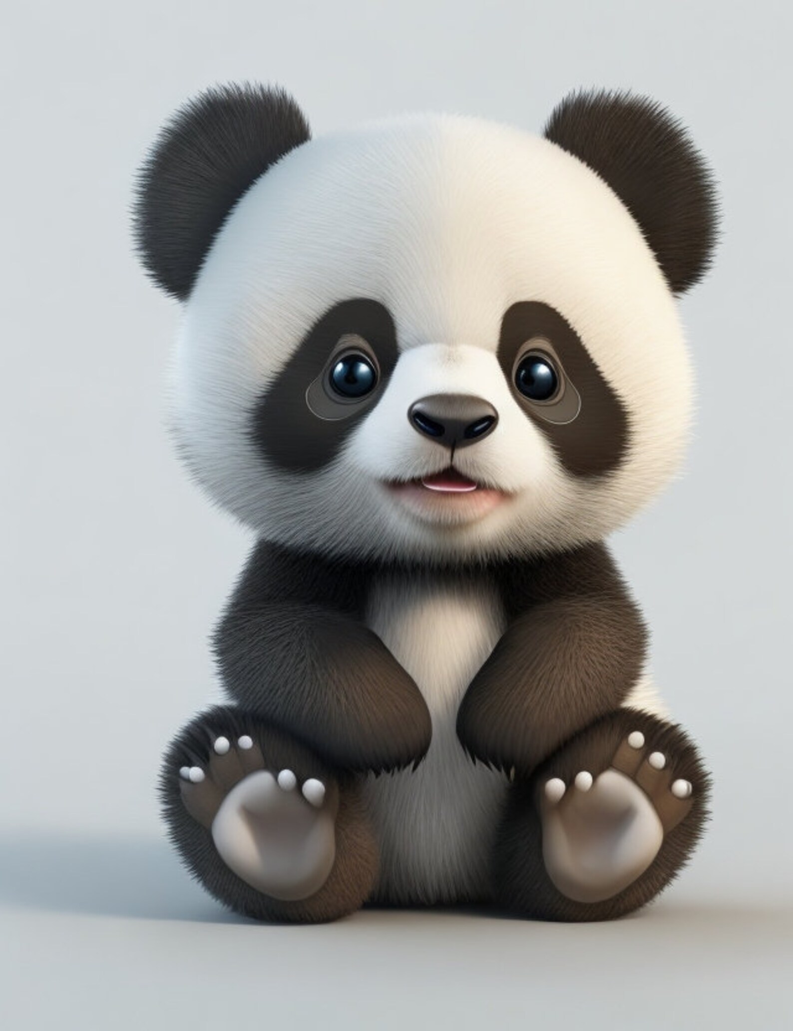 3d Rendered Cute Baby Panda Vector Art, Full Set 4 Images - Etsy