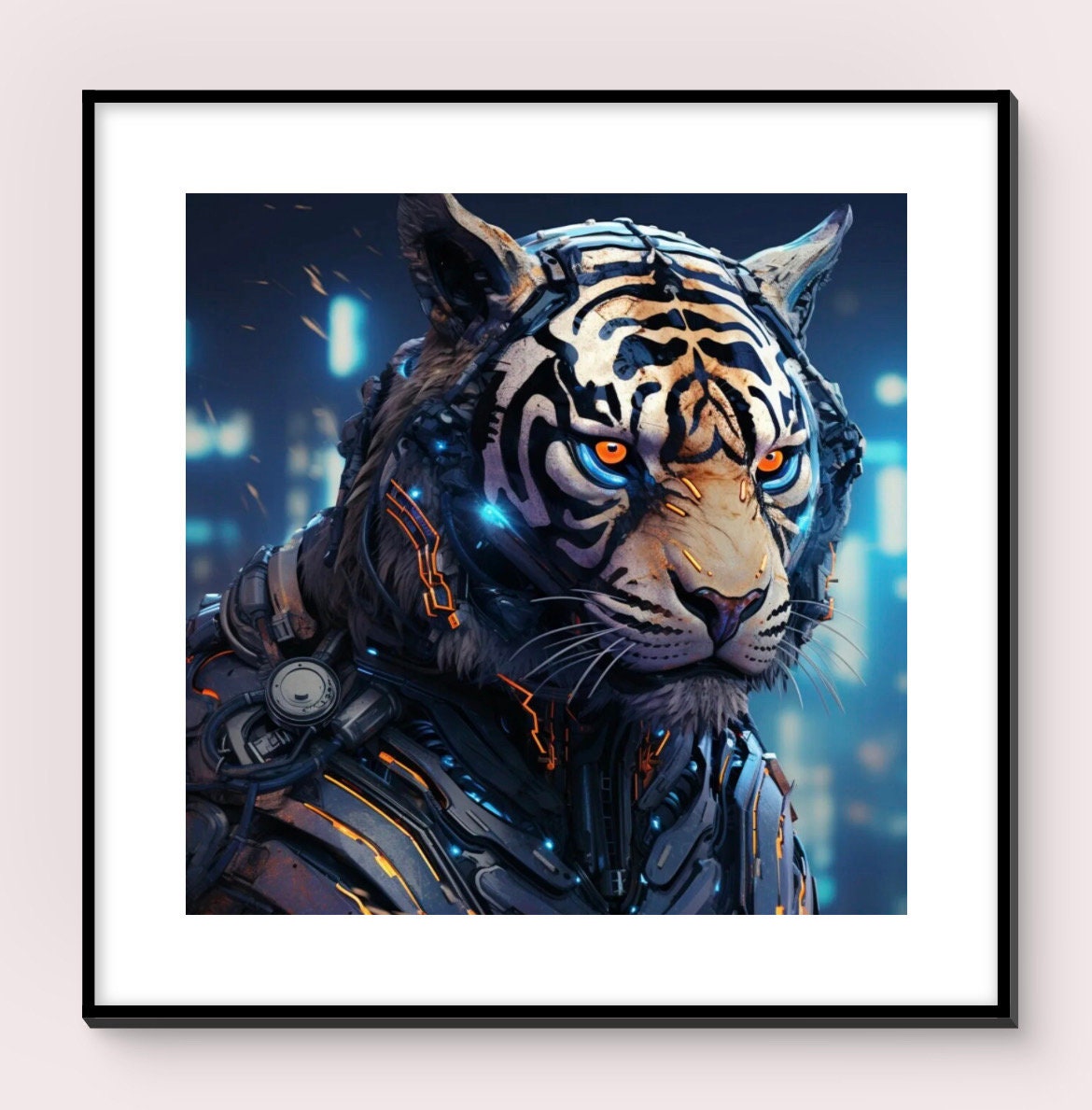 Cyborg Tiger Movie Poster Digital - Etsy