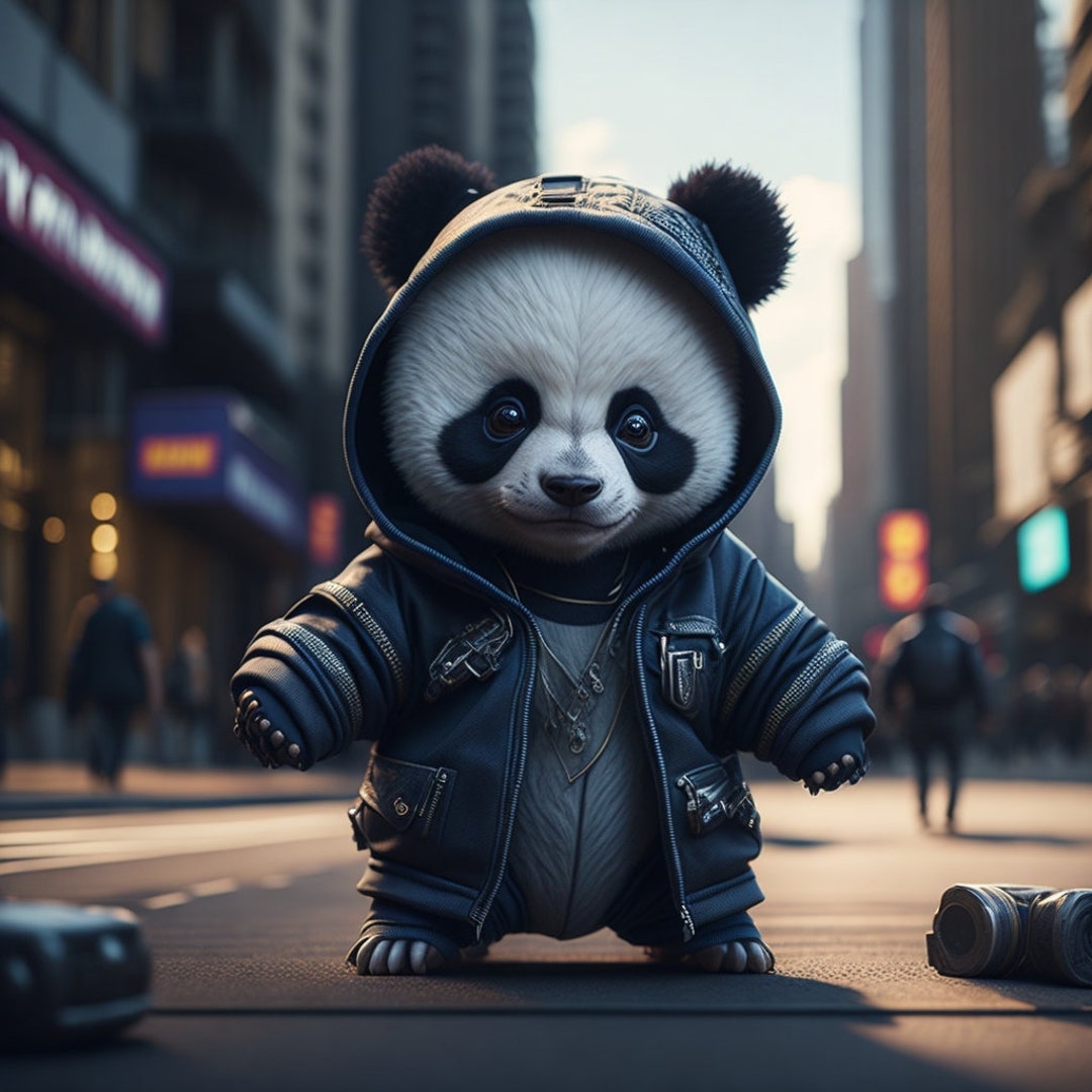 Panda - Cute Tiny Hyper Realistic Baby Panda - Etsy