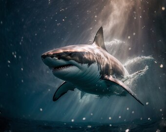 Montessori 3 Part Cards Parts of a Great White Shark - Etsy