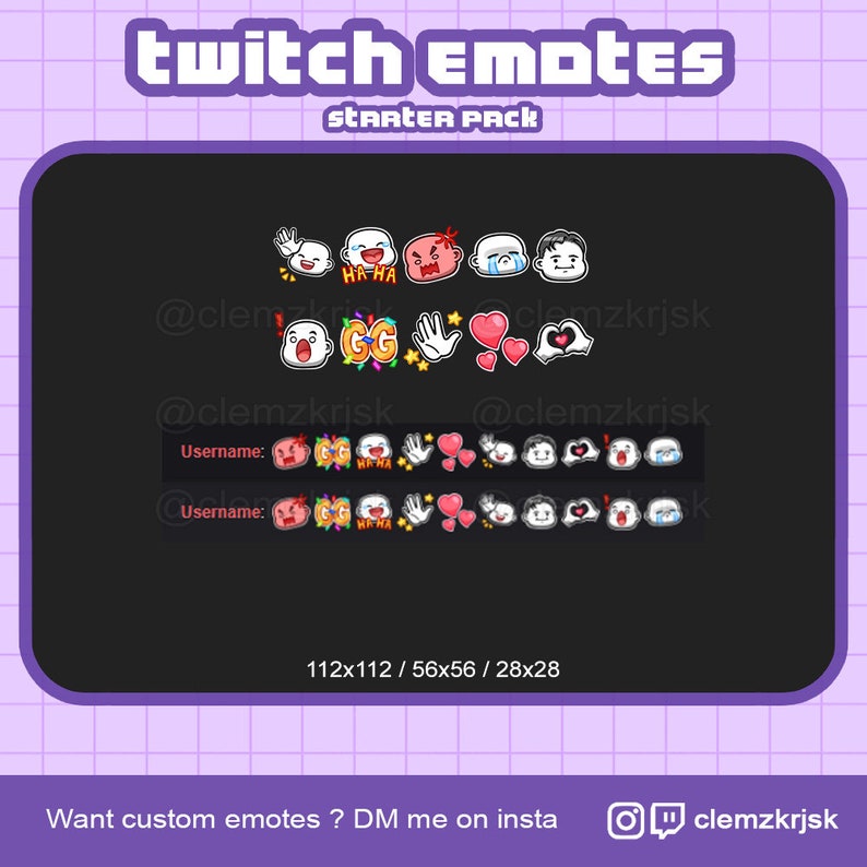 Emotes, Twitch Emotes, Discord Emotes, Custom Emotes, Starter Pack ...