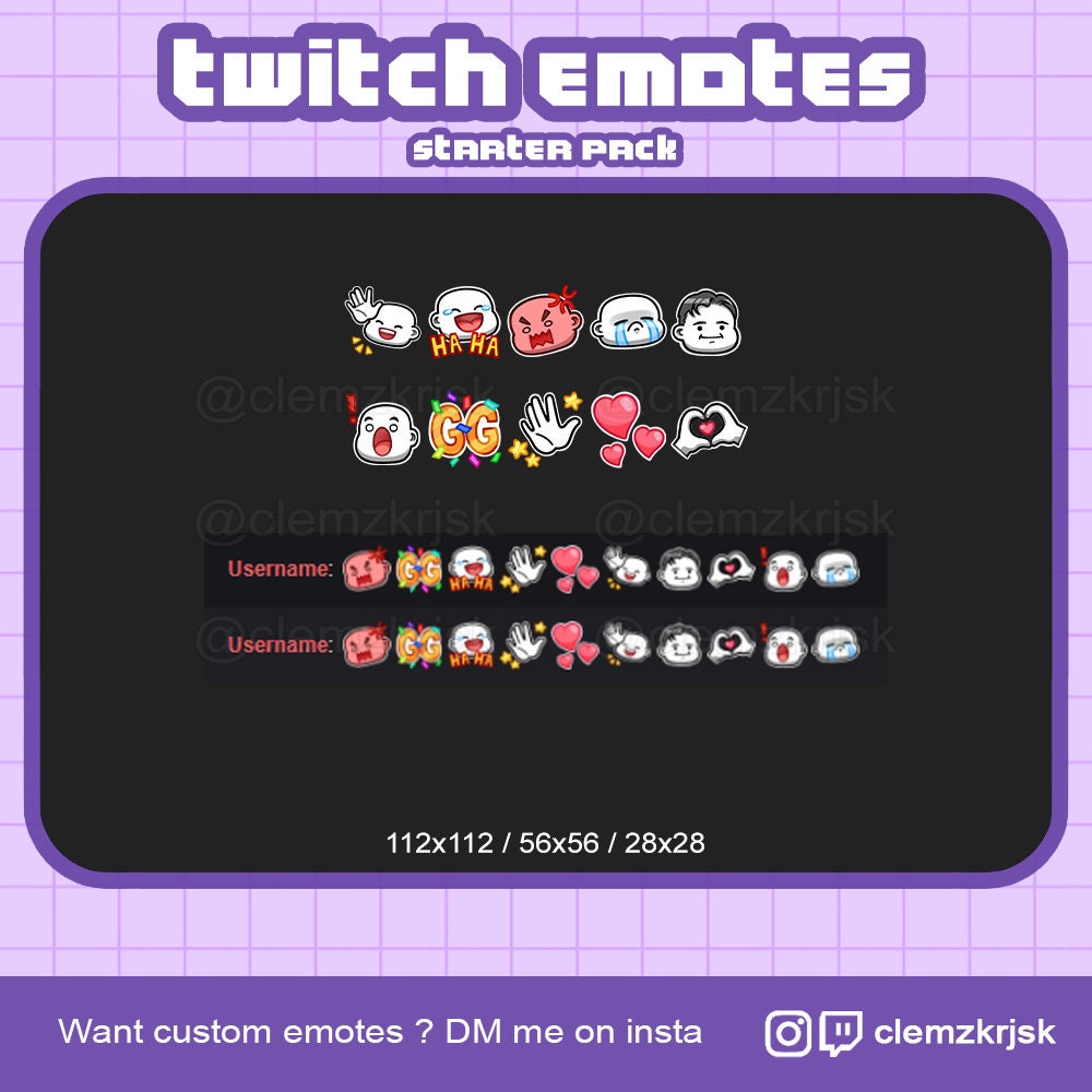 Emotes, Twitch Emotes, Discord Emotes, Custom Emotes, Starter Pack ...