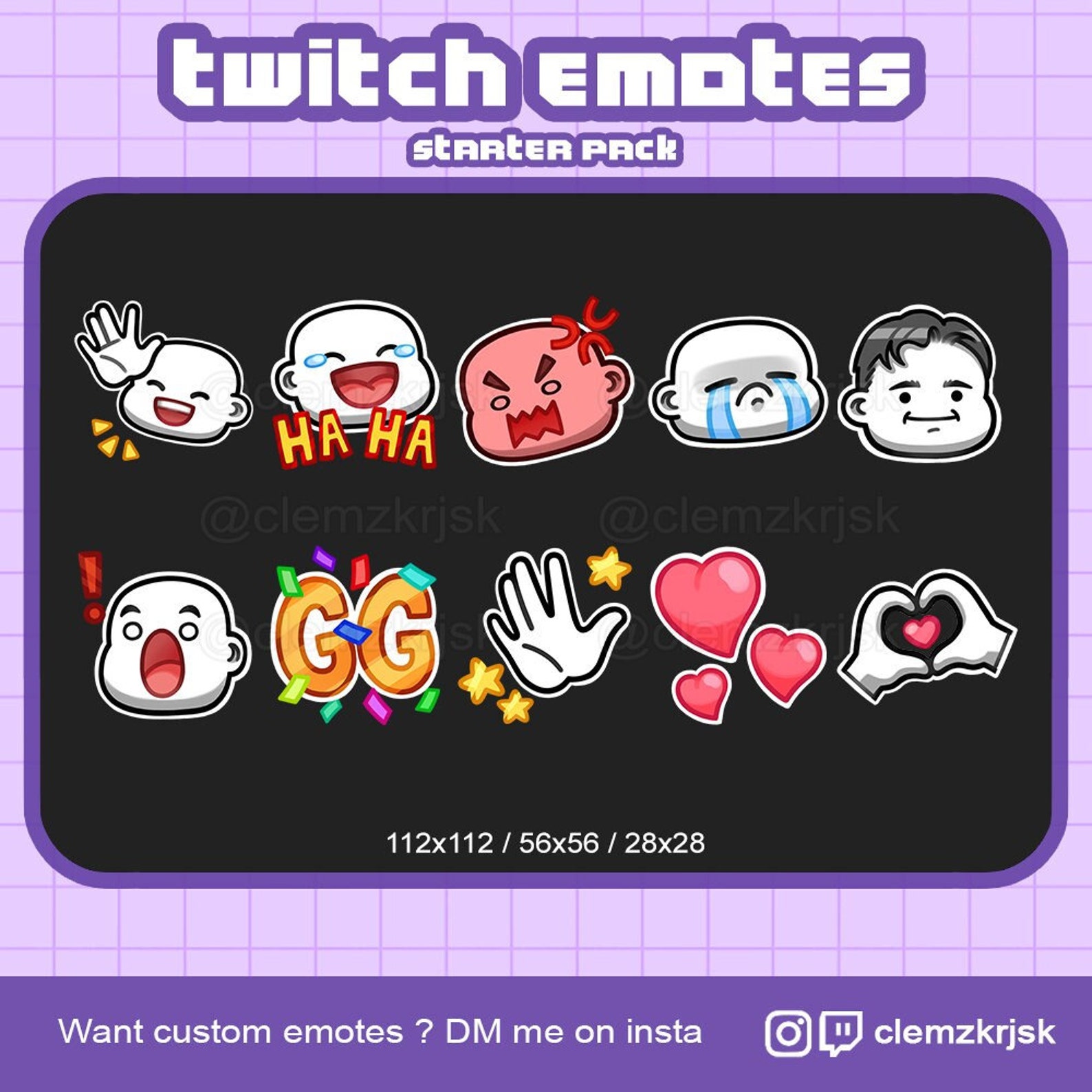 Emotes, Twitch Emotes, Discord Emotes, Custom Emotes, Starter Pack ...