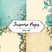 Turquoise Printable Journal Pages // 20 Journaling Papers // Digital ...
