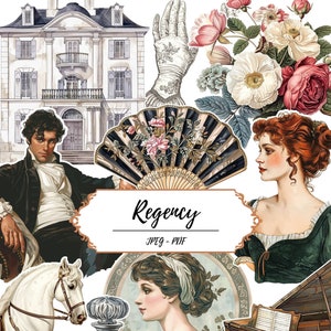 Regency Inspired Fussy Cut Printable Pages // 60 Vintage Inspired ...