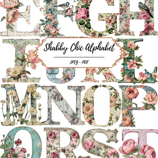 Shabby Chic Letters - Etsy