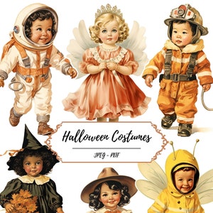 Vintage Inspired Halloween Costume Printables // 60 Fussy Cut Images ...