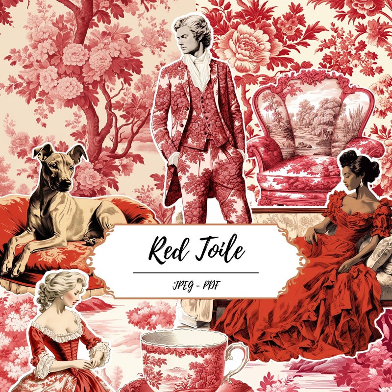 Red Toile - Etsy