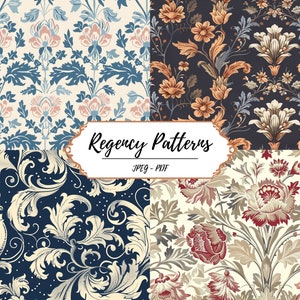 Regency Inspired Patterns // 25 Printable Pattern Pages // JPEG PDF ...