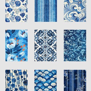 Blue Printable Pattern Pages // 25 Vintage Inspired Print at Home ...