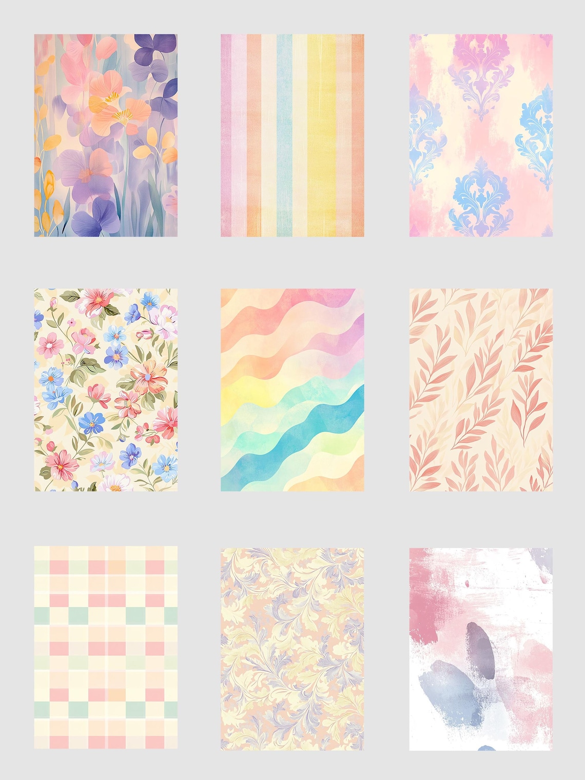 Pastel Printable Pattern Pages // 25 Vintage Inspired Print at Home ...