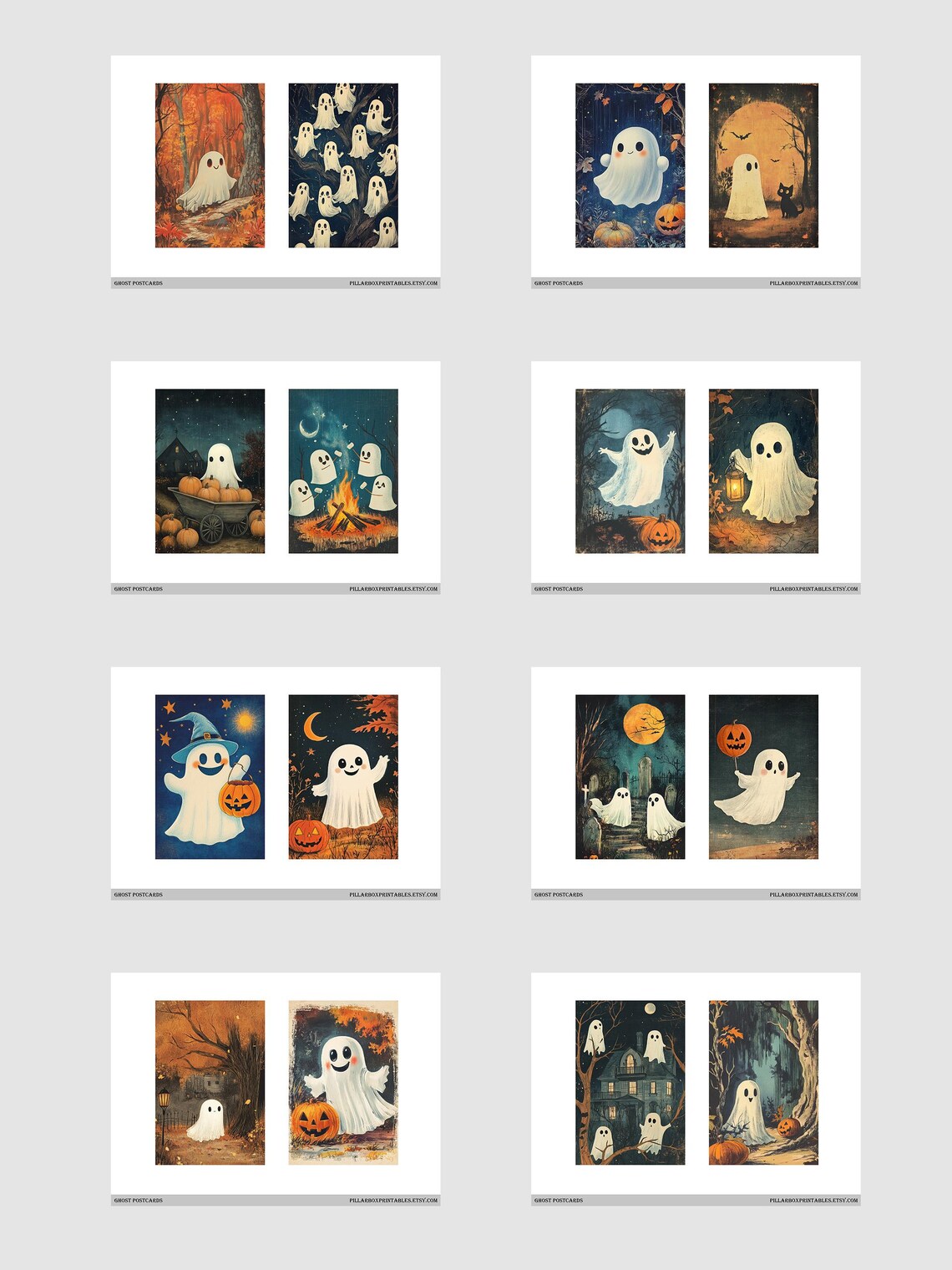 Ghost Postcard Printables // 30 Vintage Inspired Halloween Images ...