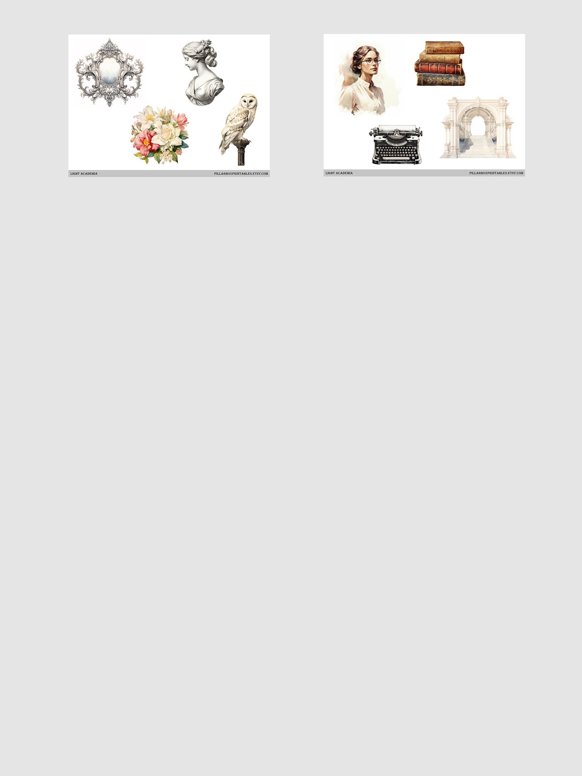 Light Academia Printable Pages // 60 Vintage Inspired Fussy Cut Images ...