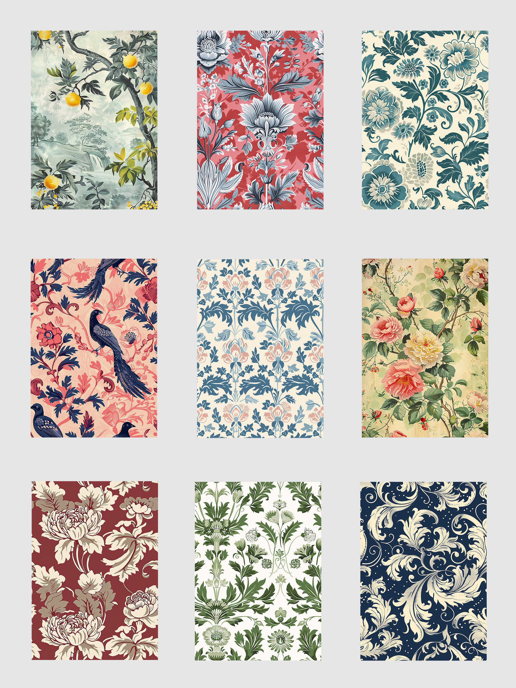 Regency Inspired Patterns // 25 Printable Pattern Pages // JPEG PDF ...