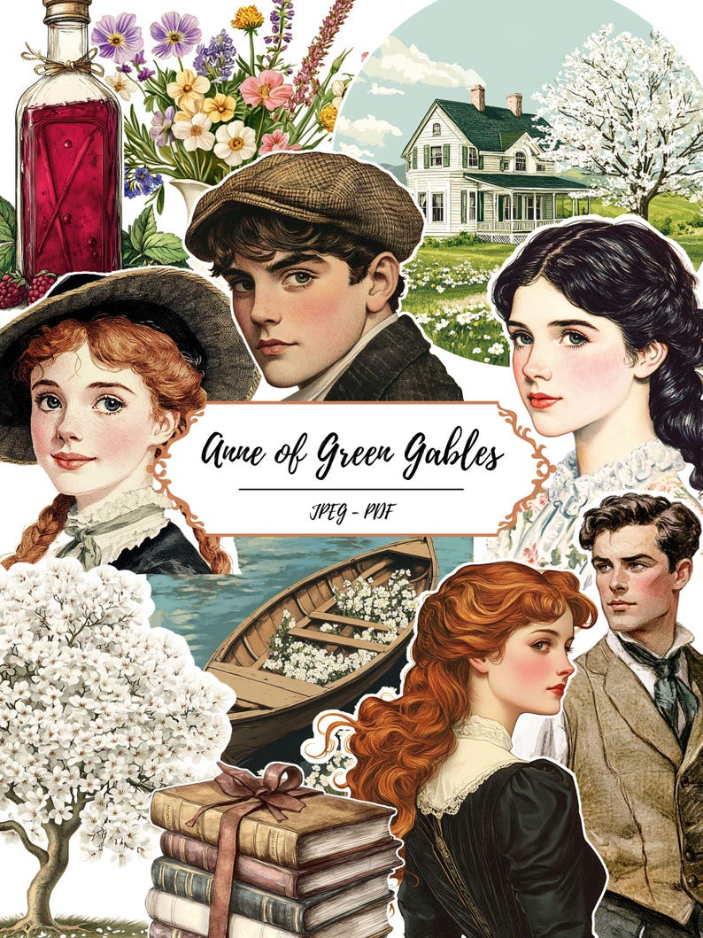 Anne of Green Gables Theme Printable Pages // 60 Vintage Inspired Fussy ...