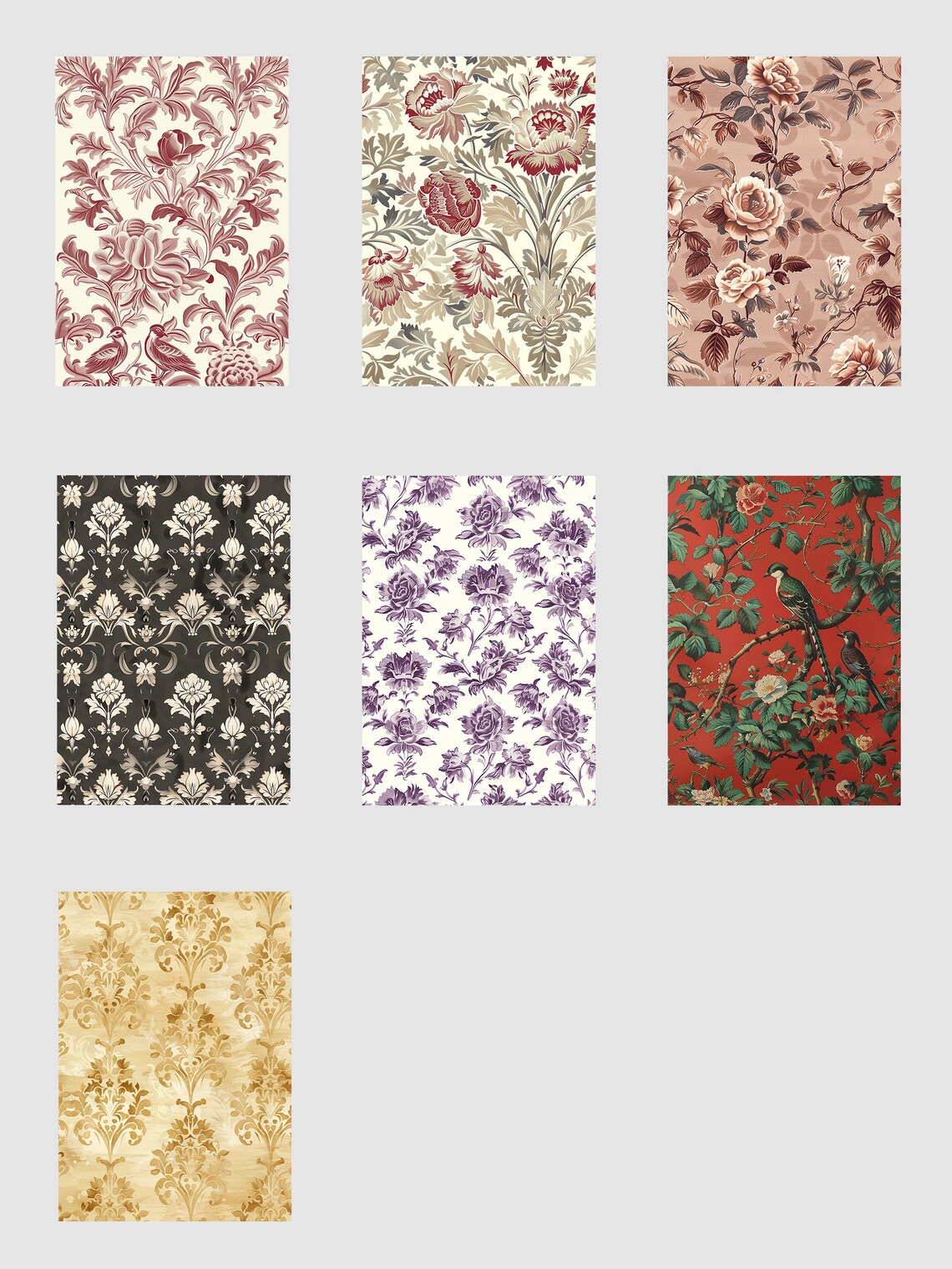 Regency Inspired Patterns // 25 Printable Pattern Pages // JPEG PDF ...