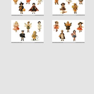 Vintage Inspired Halloween Costume Printables // 60 Fussy Cut Images ...
