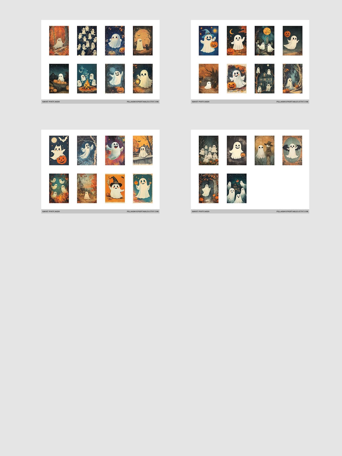 Ghost Postcard Printables // 30 Vintage Inspired Halloween Images ...