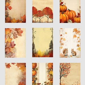Autumn Printable Journal Pages // 20 Digital Ephemera Papers // Fall ...