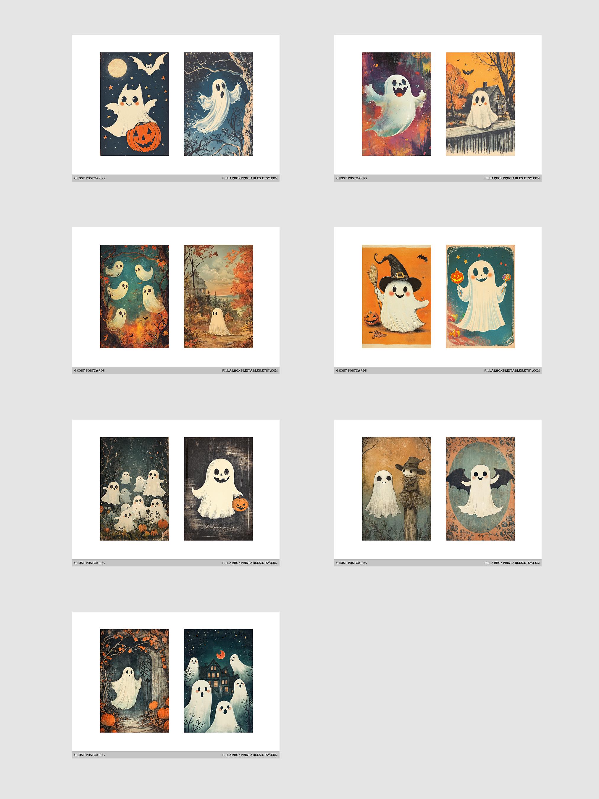 Ghost Postcard Printables // 30 Vintage Inspired Halloween Images ...