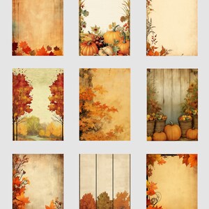Autumn Printable Journal Pages // 20 Digital Ephemera Papers // Fall ...
