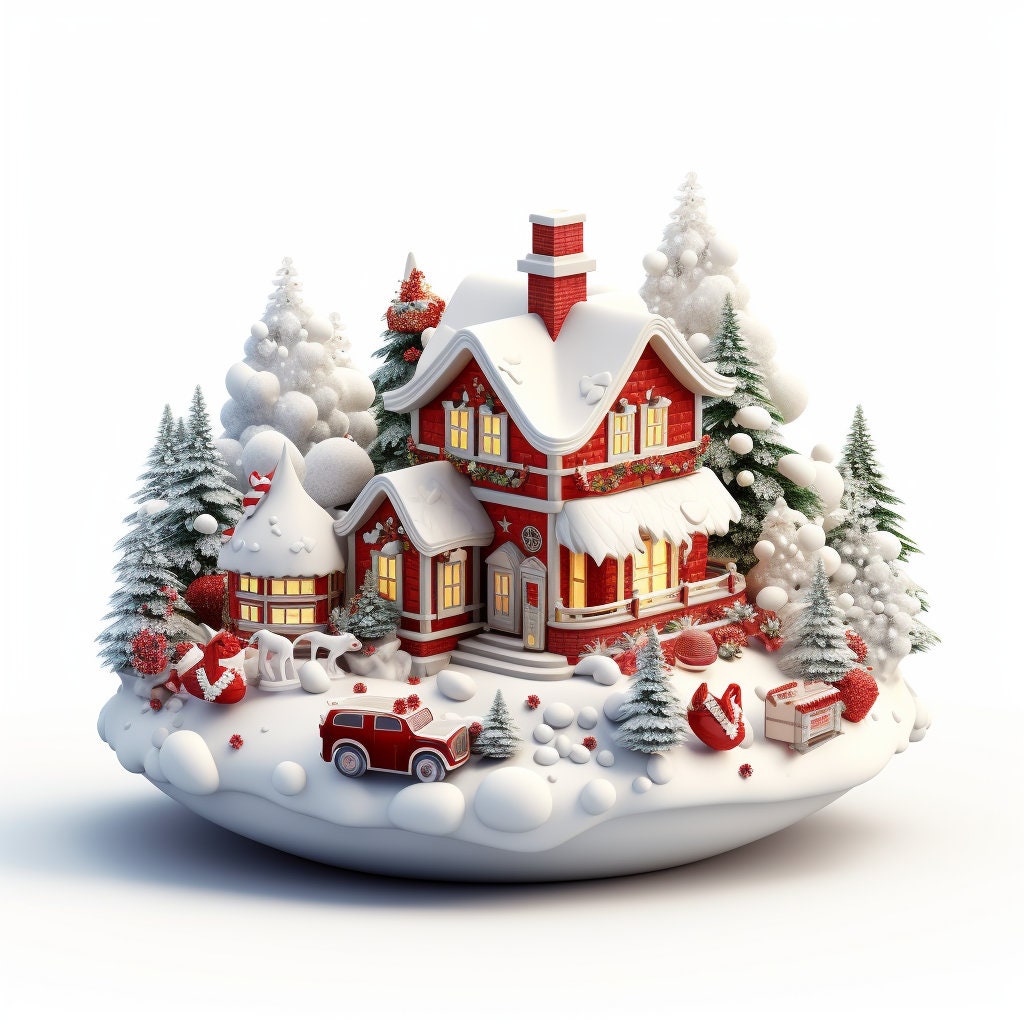 300 Christmas Clipart 3D Collection: Detailed Art Designs - Etsy