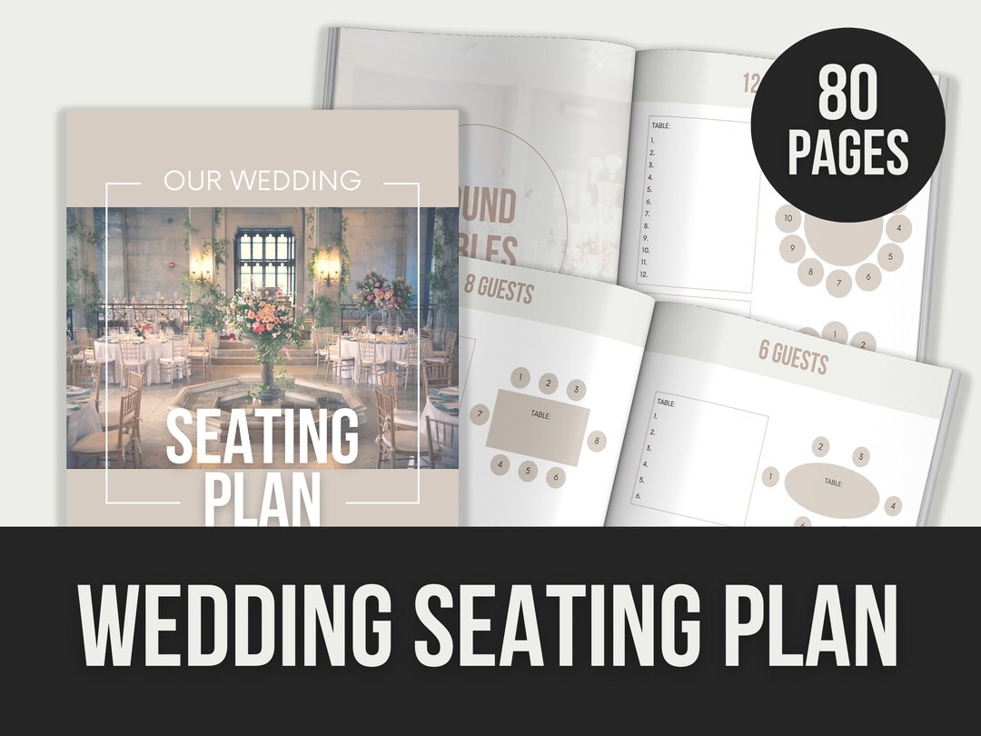 Editable Wedding Seating Chart Planner, Printable Seating Plan, Seating ...