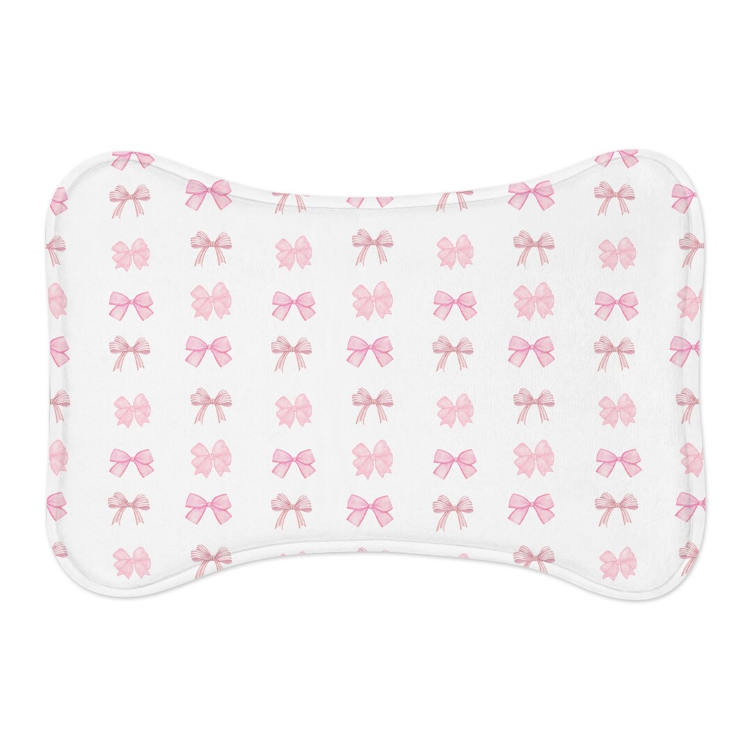 Coquette Pet Feeding Mat With Pink Bows - Etsy