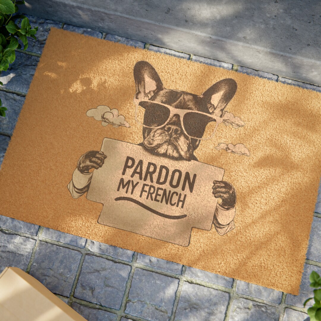 Funny Doormat With French Bulldog Design, Gift for Frenchie Owners or ...