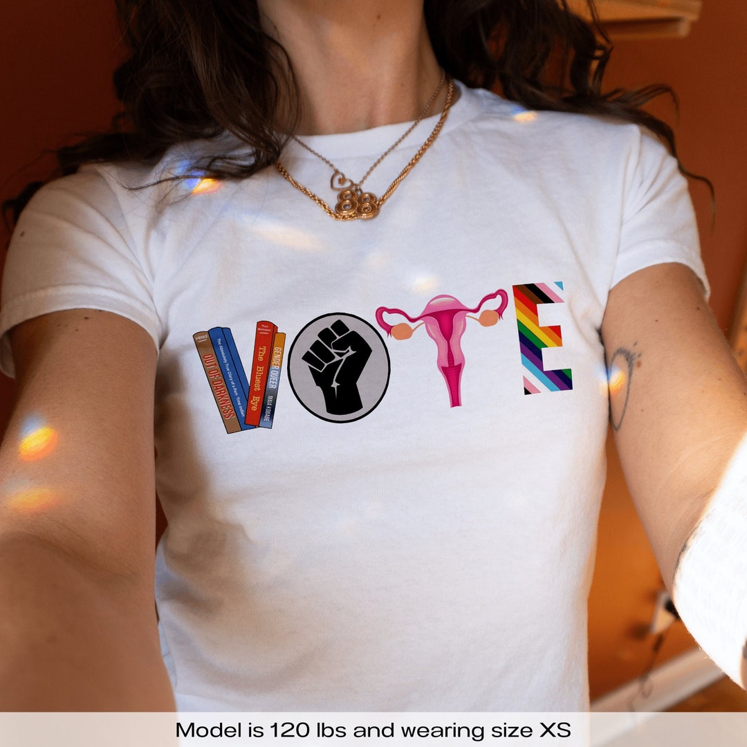 Vote Baby Tee Banned Books Shirt Reproductive Rights Tee BLM Shirts ...