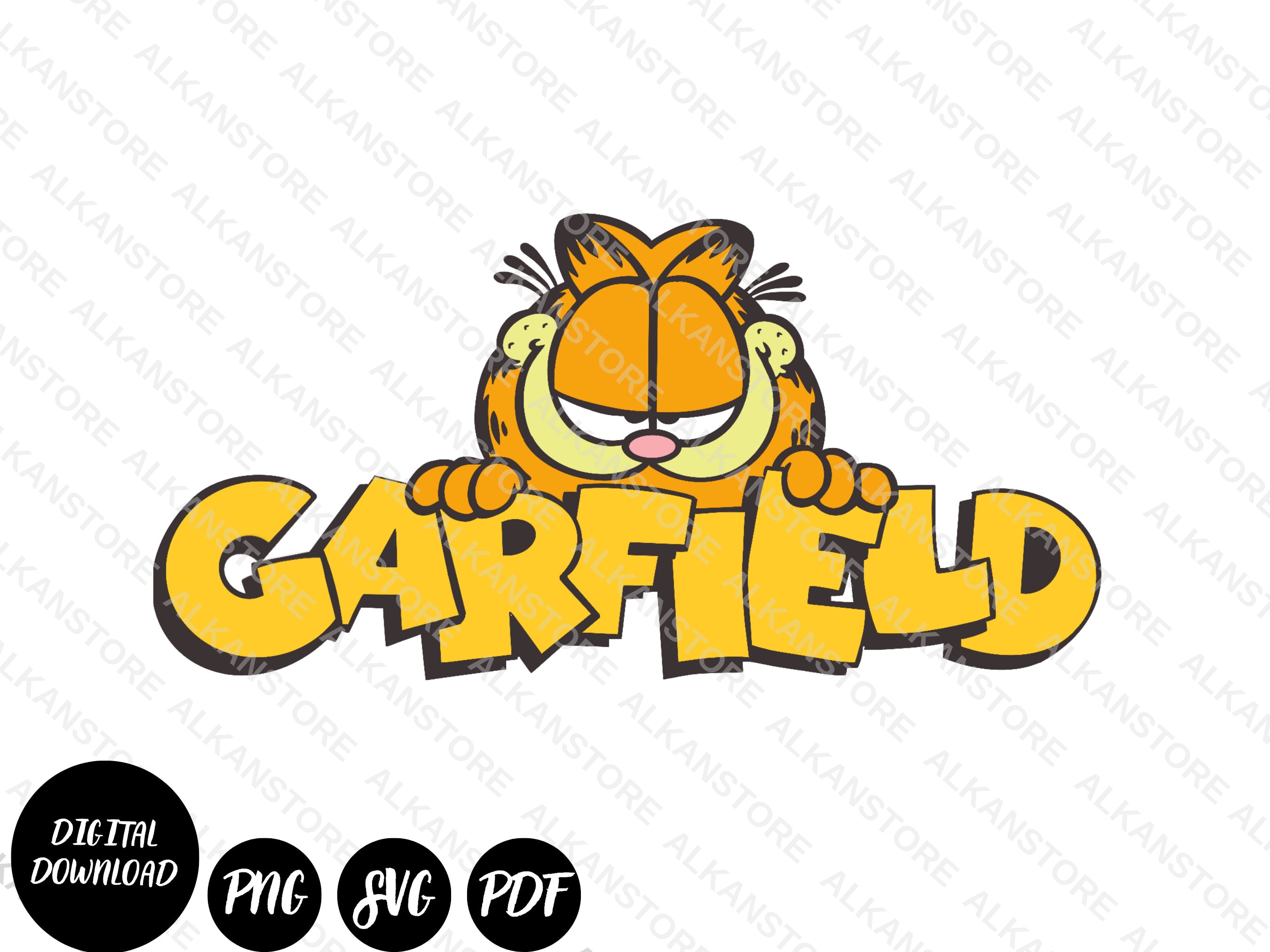 Garfield PNG SVG PDF, Garfield Dijital Descargar, Best Seller Garfield ...