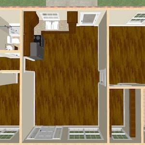 House Plan - PDF, 1 Stories, 2 BR, 2BATH, 1024 SF - PL1708 - Etsy