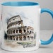 Mug Italian Lifestyle, Mug Colosseo, Italian, Travel, Stamp, Roma ...