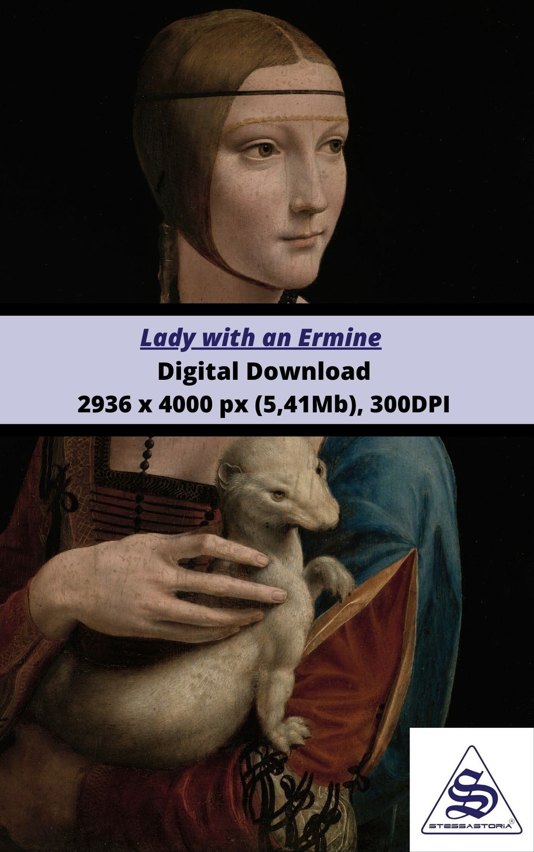 Printable Lady With an Ermine High Definition File for Printing Photos ...