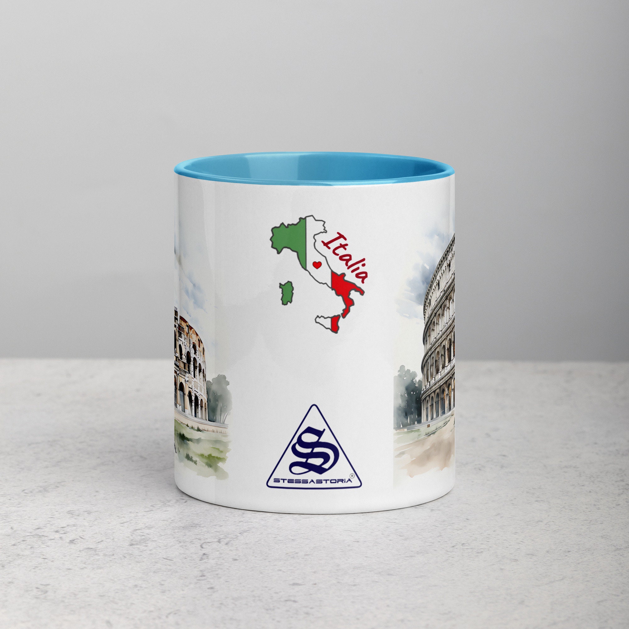Mug Italian Lifestyle, Mug Colosseo, Italian, Travel, Stamp, Roma ...