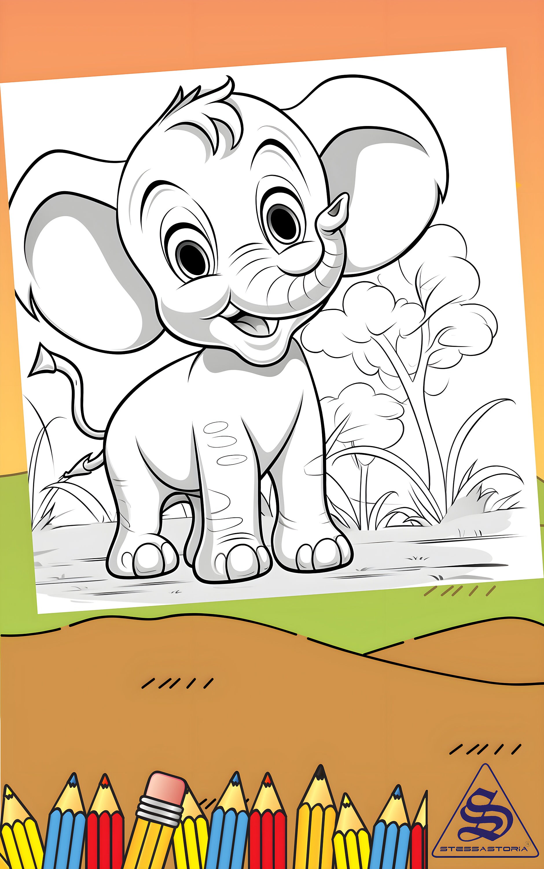 12 Savannah Animals Coloring Pages, Printables for Kids, Easy Coloring ...