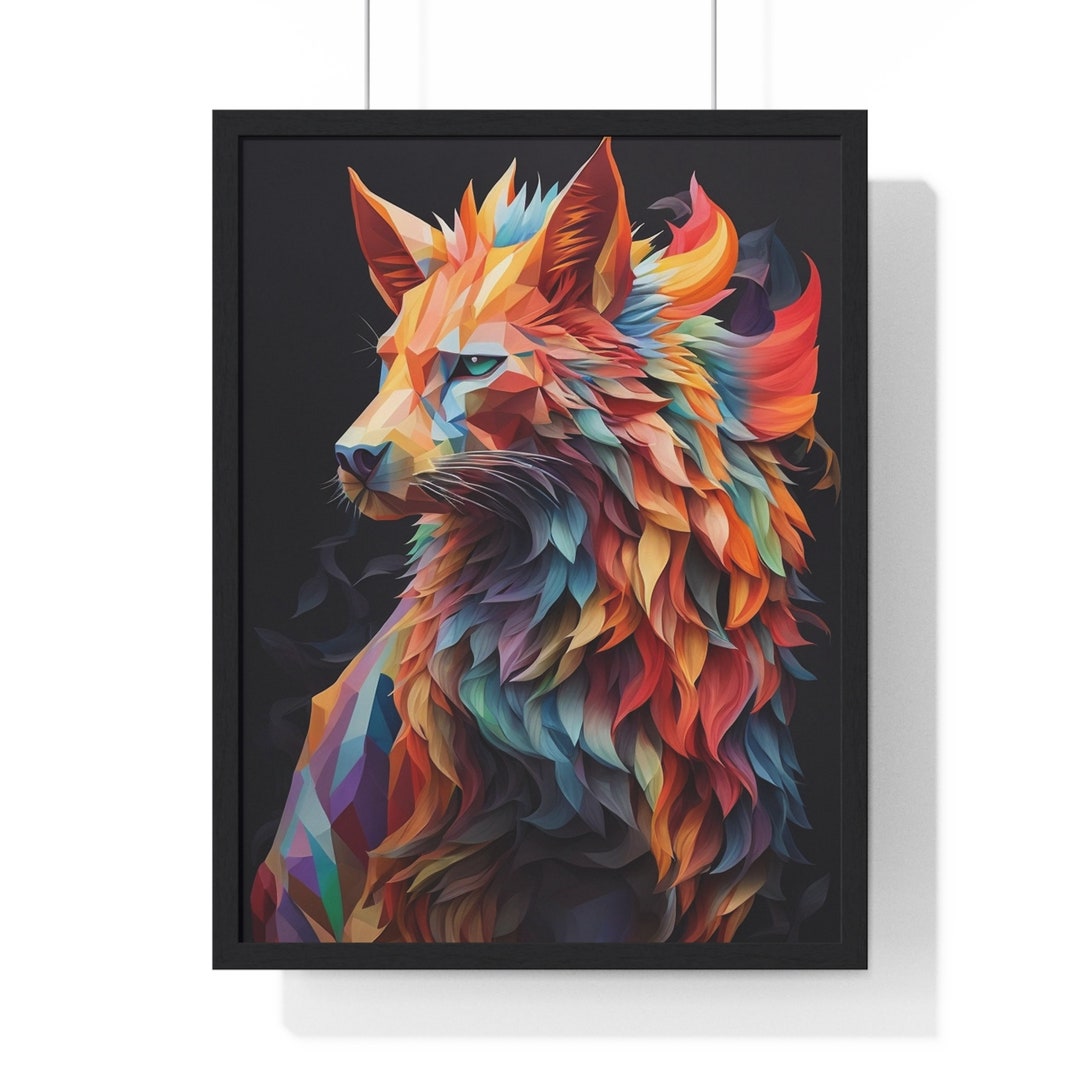 Prismatic Wolf, Wolf, Colorful, Watercolor Art Print, Watercolor, Print ...